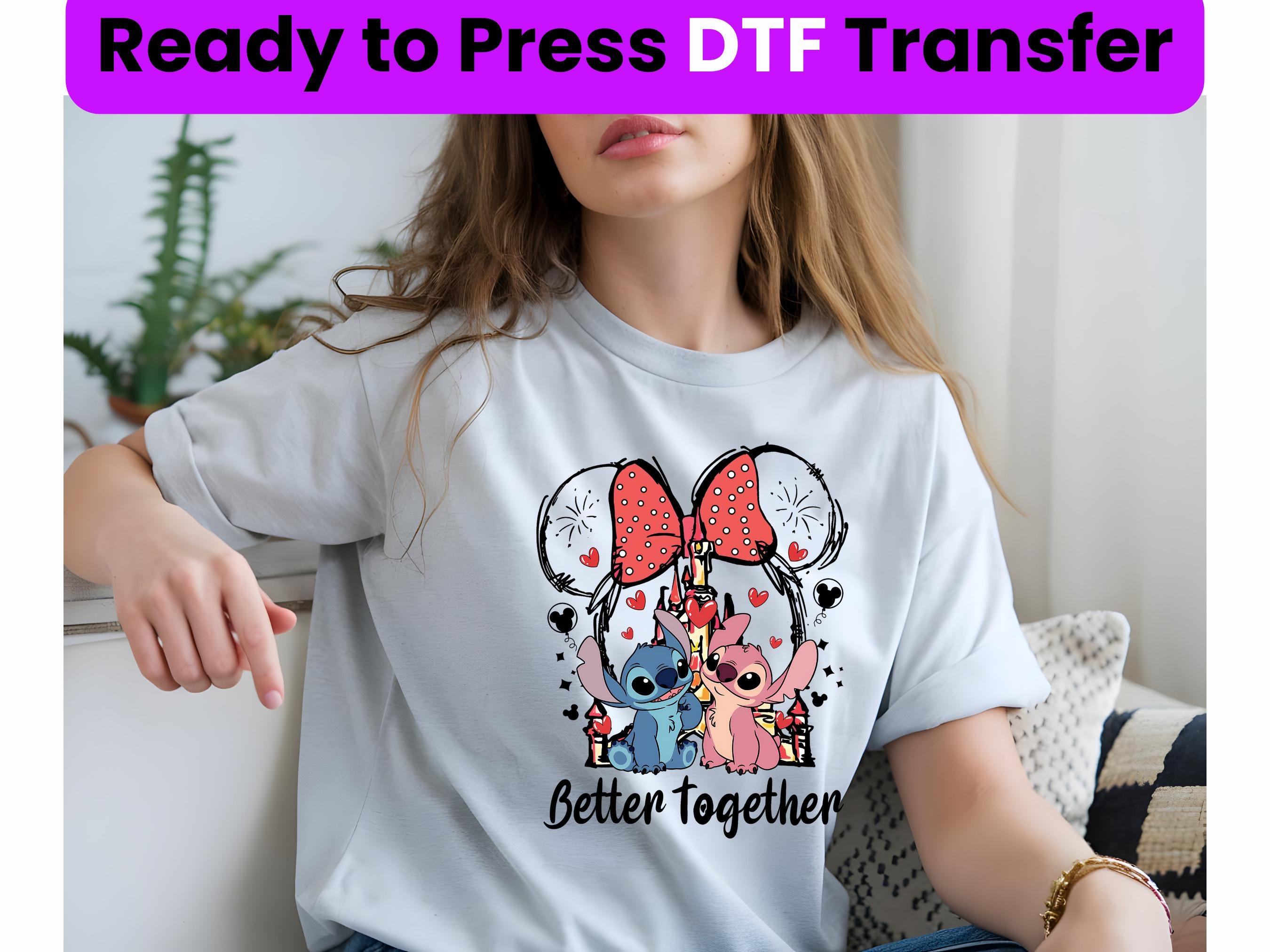 Stitch and Angel Couples DTF Print Transfer, Stitch and Angel Beter ...