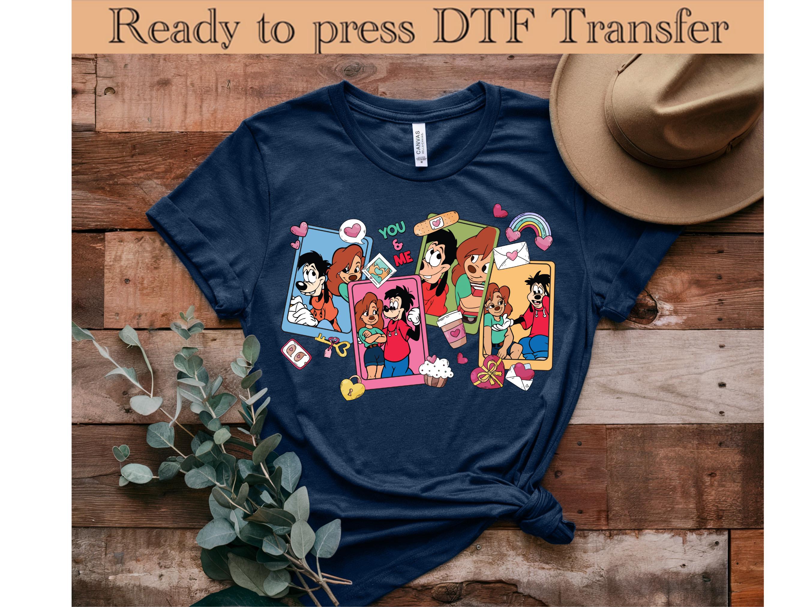Retro Disney Goofy Movie Characters Valentine Day DTF Transfer,goofy ...
