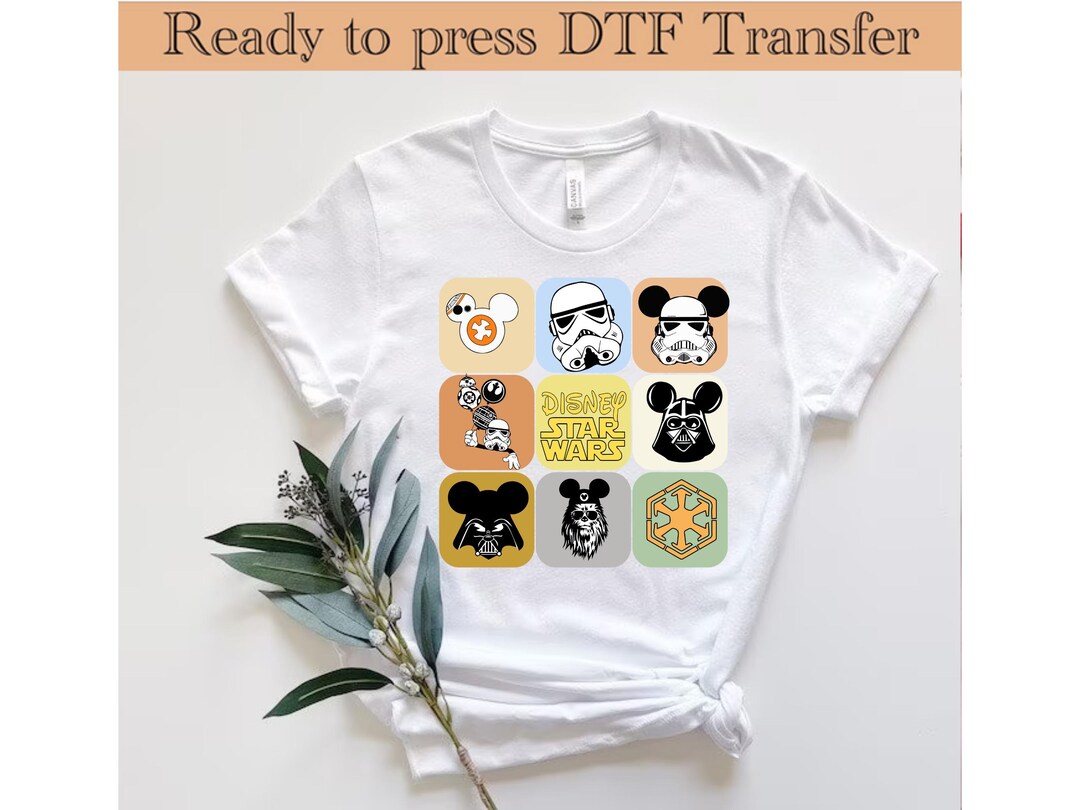 Star Wars DTF Transfer , Star Wars Disney Dtf , Star Wars DTF , Disney Man DTF, Disney Star Wars ...