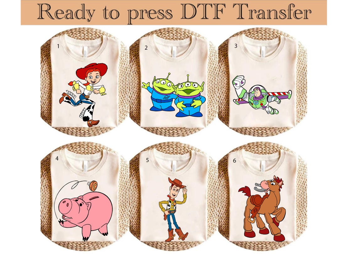 Disney Toy Story Characters DTF Transfer, Ready to Press - Etsy