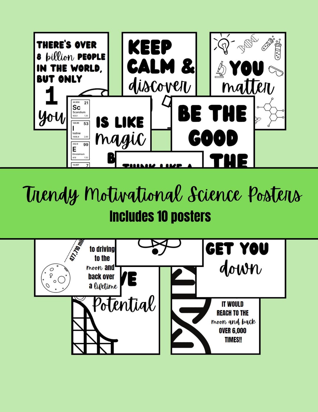 PRINTABLE Minimalist Science Posters for Classroom - Etsy