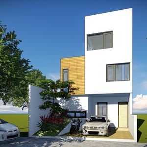 Urban Small House Plan, 7x17 Meter, Modern Home Design - Etsy
