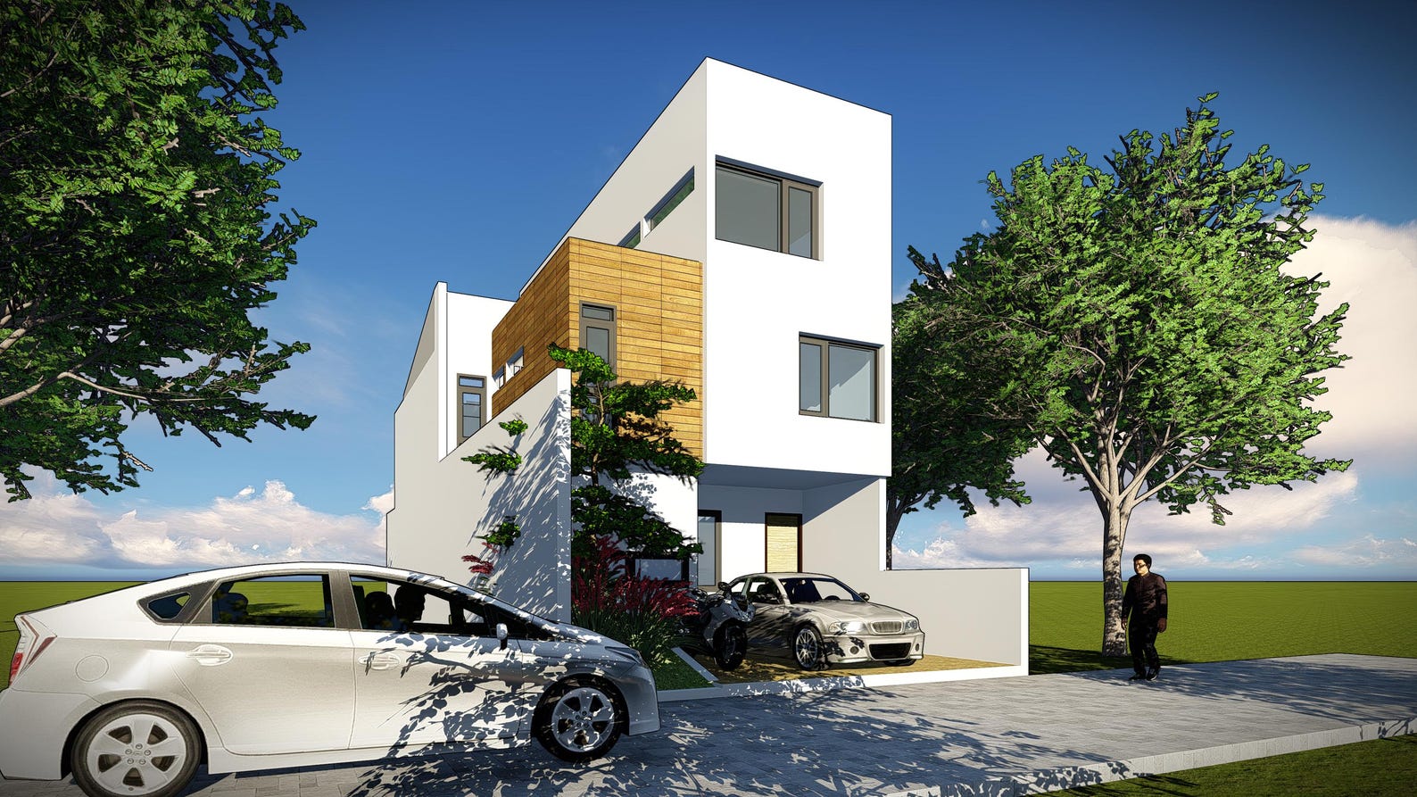 Urban Small House Plan, 7x17 Meter, Modern Home Design - Etsy