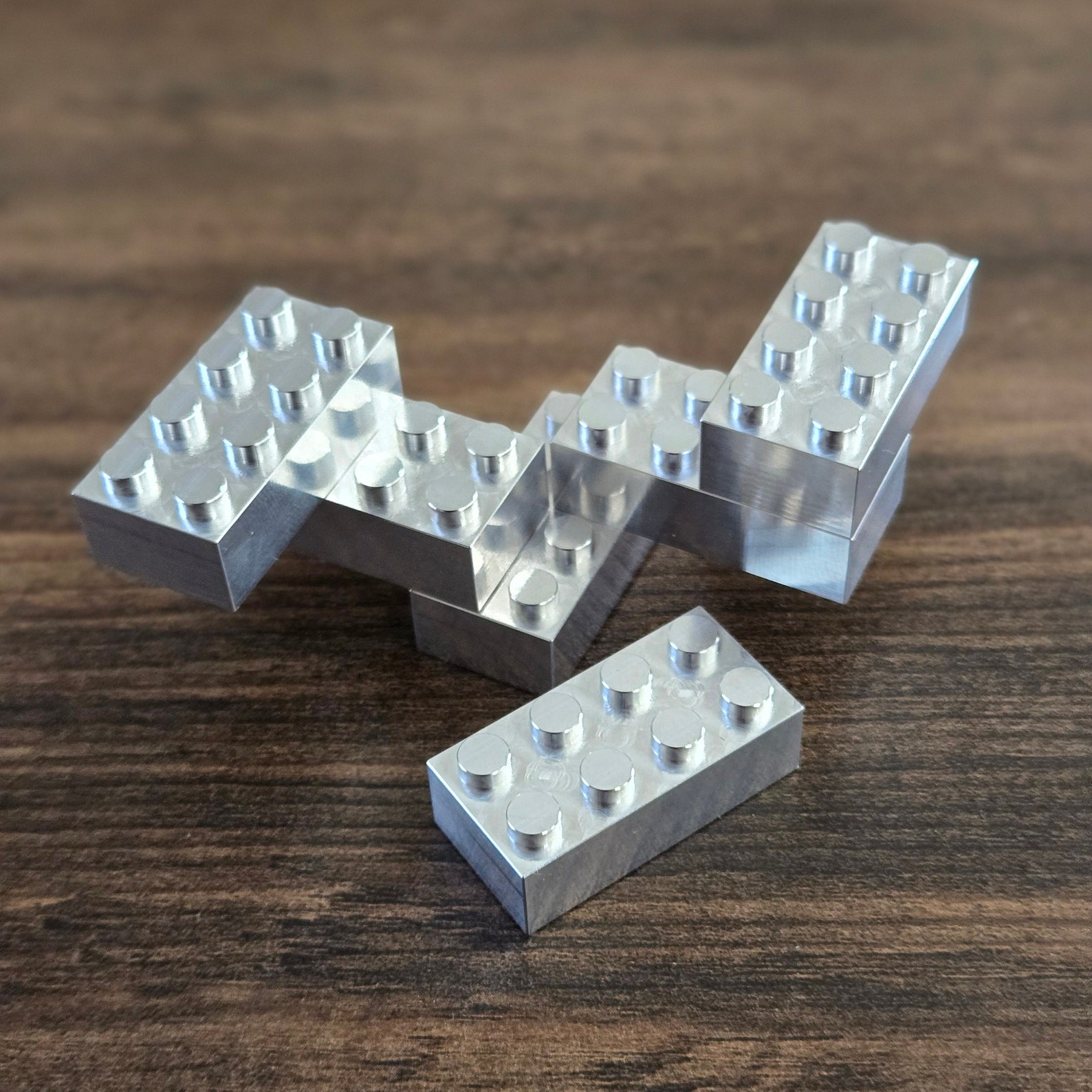 Aluminum Metal Bricks: Master Builder Inspired Desk Toy - Etsy
