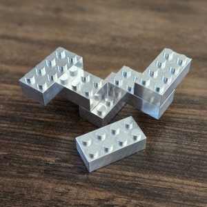 Aluminum Metal Bricks - Master Builder Inspired - Gift Idea - Valentine ...