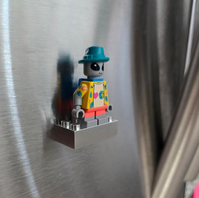 Aluminum Metal Brick Magnet - Master Builder Inspired - Gift Idea for ...