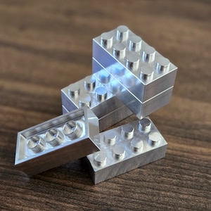 Aluminum Metal Bricks: Master Builder Inspired Desk Toy - Etsy