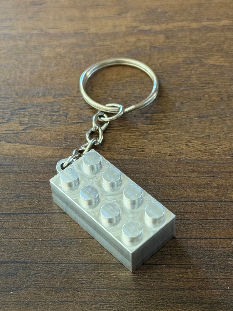 Aluminum Metal Brick Keychain - CNC Machined - USA Made - Etsy