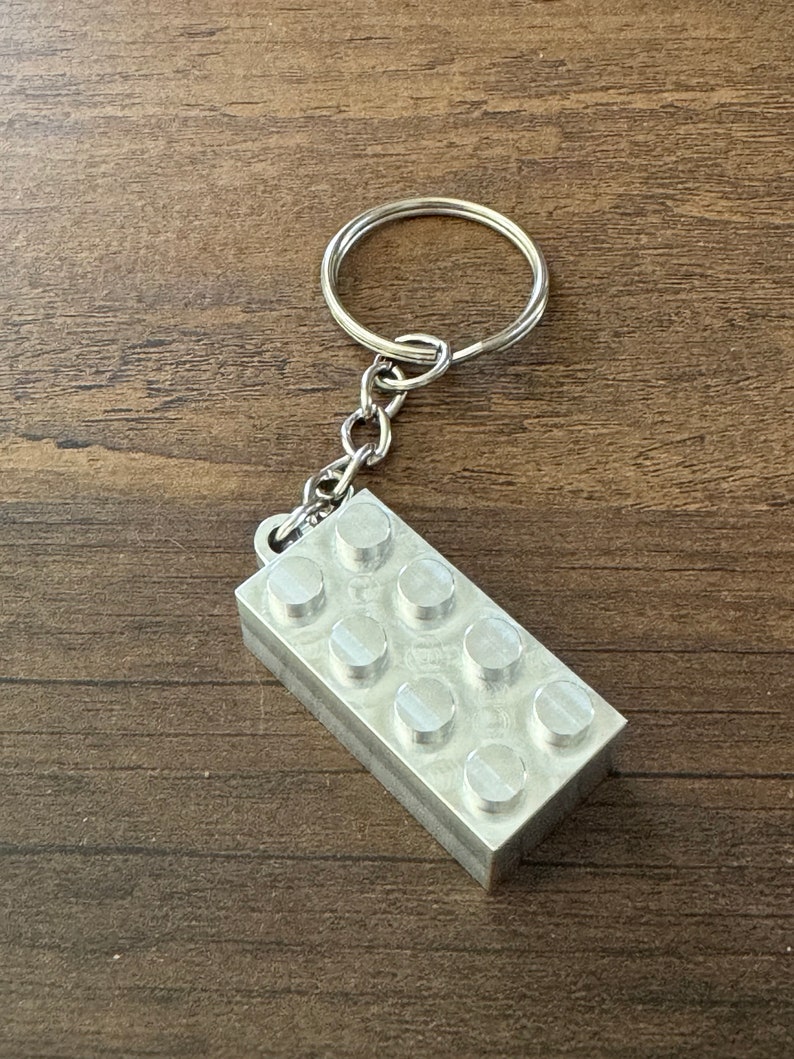 Aluminum Metal Brick Keychain - CNC Machined - USA Made - Etsy
