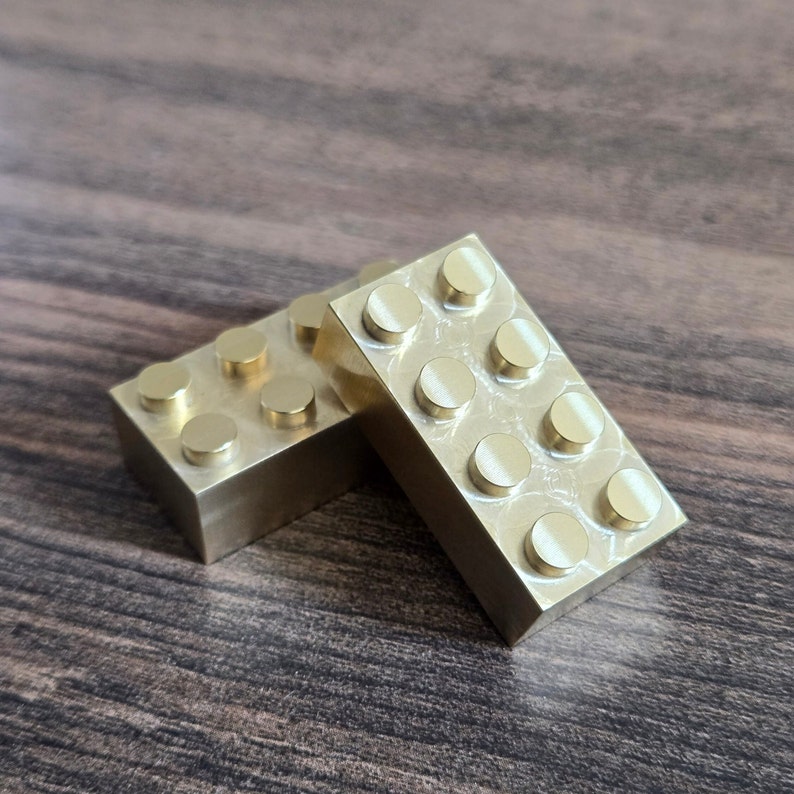 Brass Brick - Gold Metal Bricks - Master Builder Inspired - Gift Ideas ...