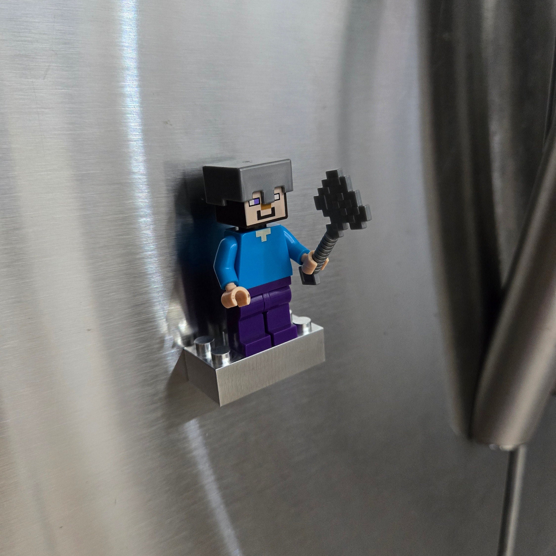 Aluminum Metal Brick Magnet - Master Builder Inspired - Gift Idea for ...