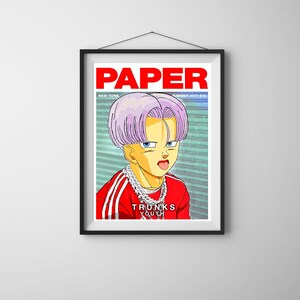 Vintage Dragon Ball Z Trunks Poster Retro Paper Magazine Design - Etsy