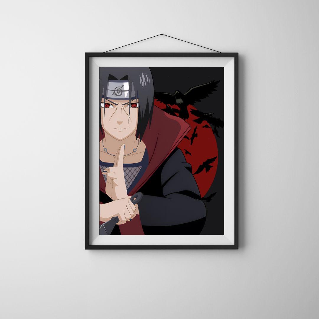 Naruto Shippuden Itachi Uchiha Poster Akatsuki Wall Art Anime Aesthetic ...