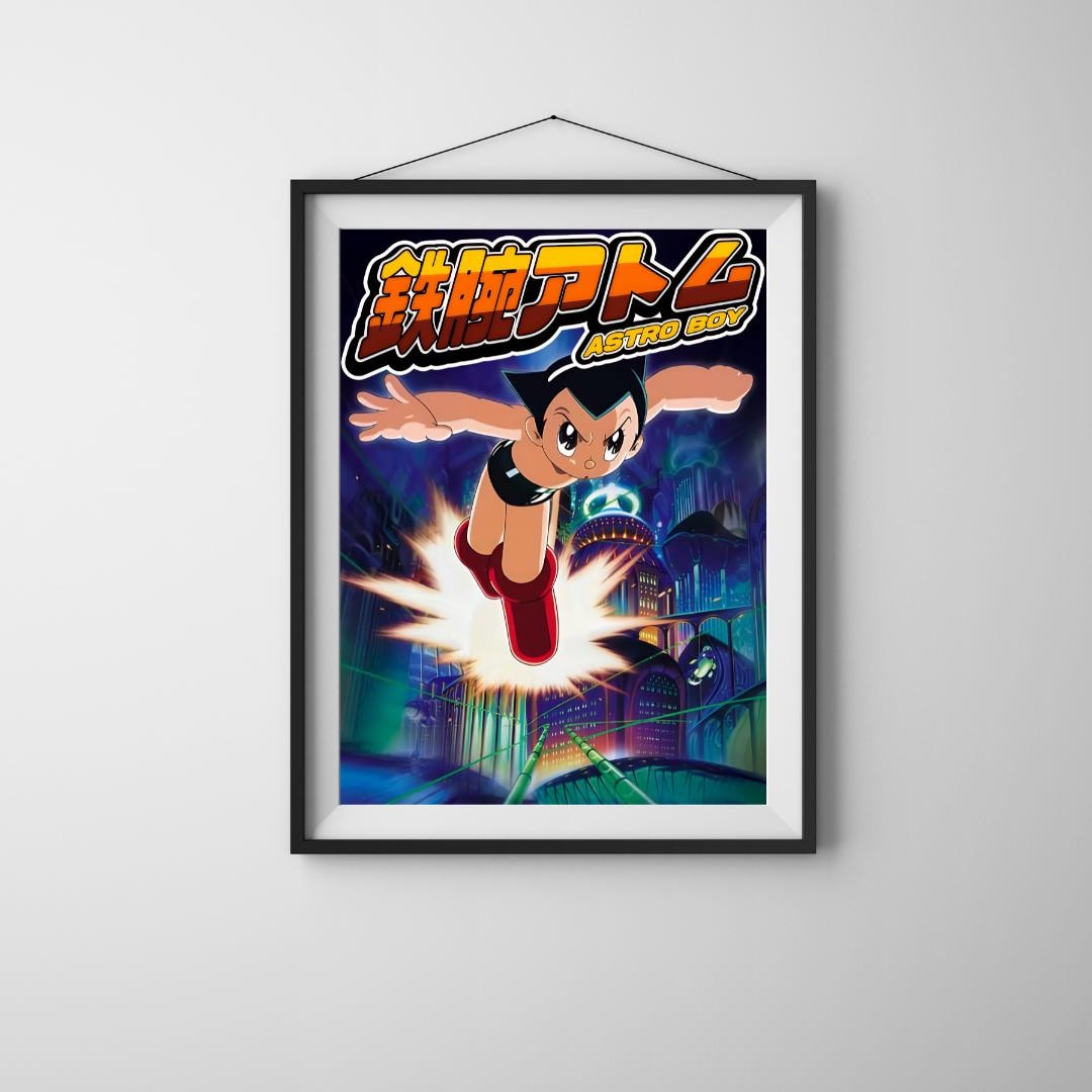 Astro Boy Cartoon Landing Anime Poster, Urban Style, Retro Manga Wall ...