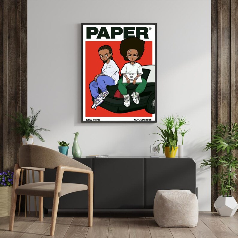 Retro Anime Art Print the Boondocks Style Urban Poster Edgy Pop Culture ...