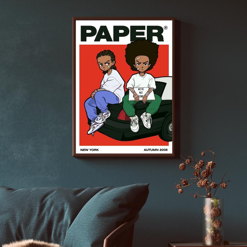 Retro Anime Art Print the Boondocks Style Urban Poster Edgy Pop Culture ...