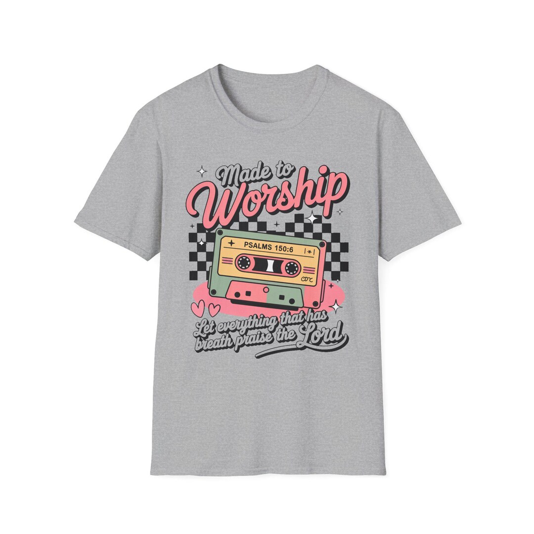 Vintage Worship T-shirt, Made to Worship Shirt, Faith Apparel ...