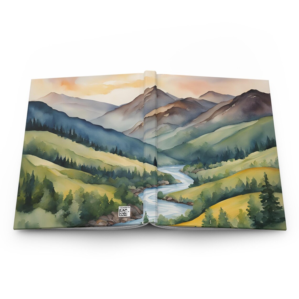 Watercolor Landscape Journal - Inspiring Nature Notebook, Outdoor ...