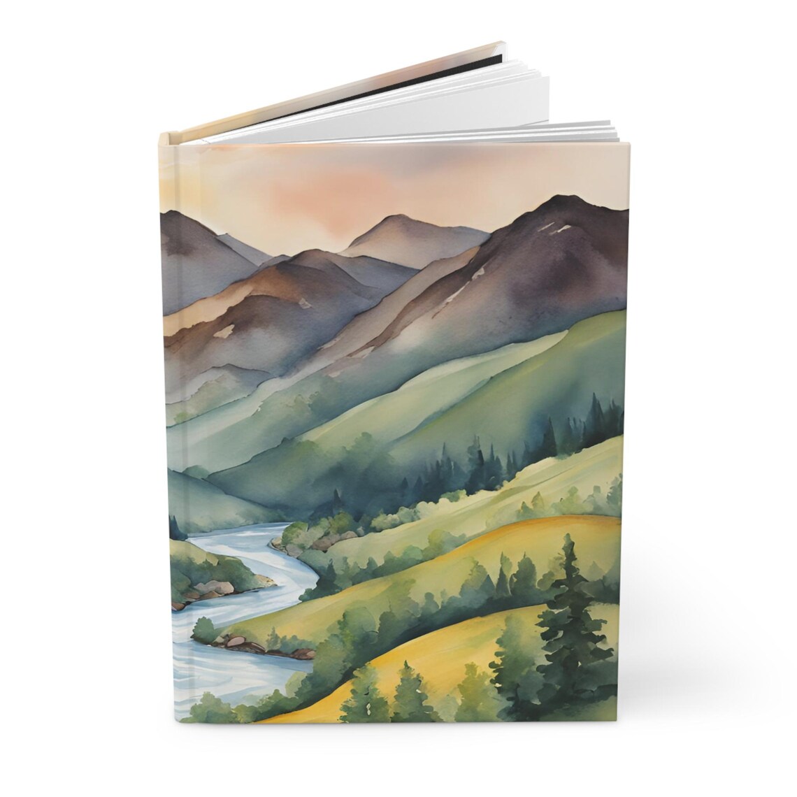Watercolor Landscape Journal - Inspiring Nature Notebook, Outdoor ...