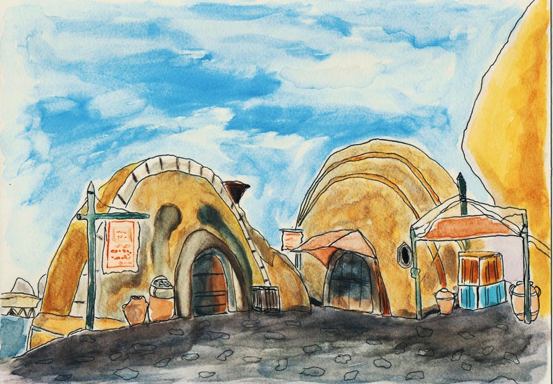 Daynes' Shop in Ald'ruhn Watercolor Art, Morrowind-inspired Painting ...