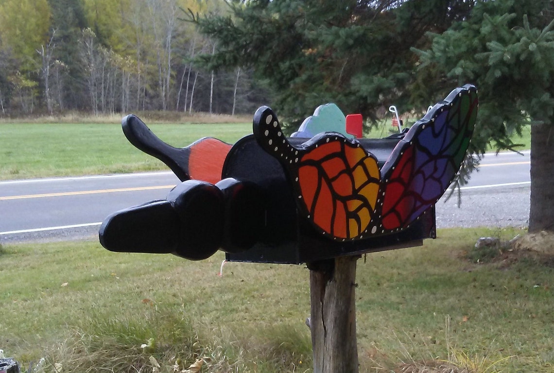Butterfly Mailbox. Mailbox Butterfly Bug Mailbox | Etsy