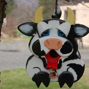 Cow Bird House With Cow Bell - Etsy