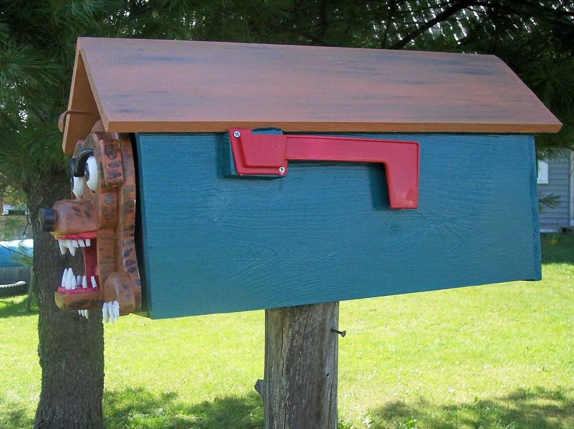 Angry Guard Dog Mailbox Protecting the Box From Unwanted Mail - Etsy