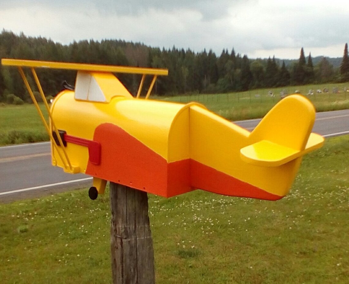 Air Plane Mailbox-1946 Yellow/orange Aeronca Champ Mailbox - Etsy