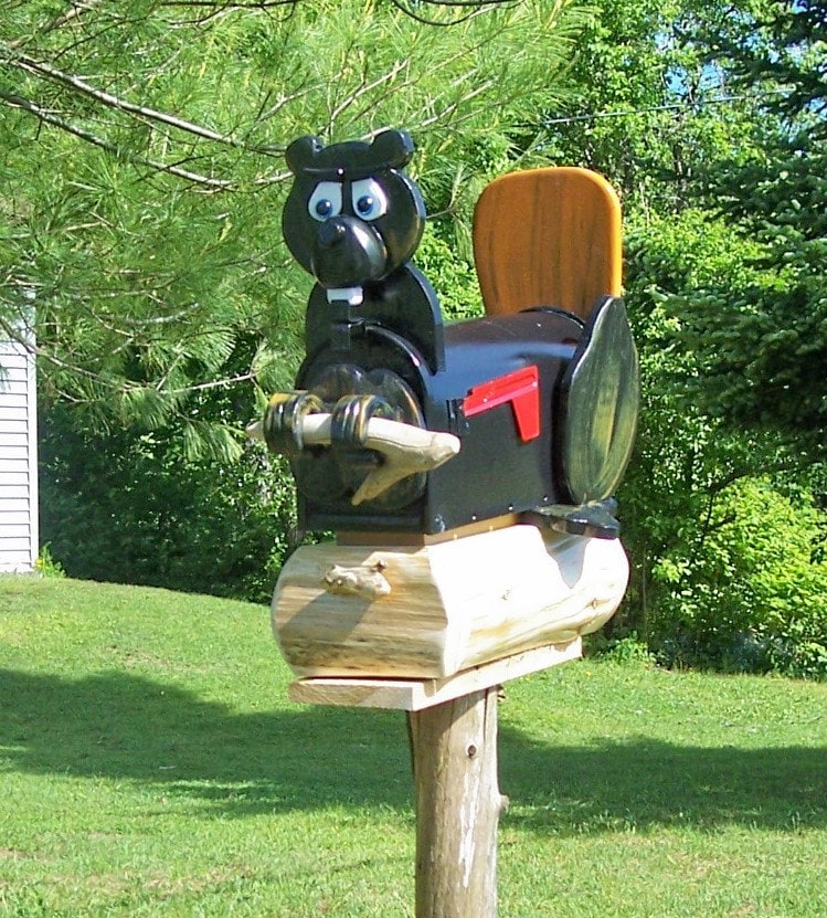 Mailbox of Your Choose With a Rustic Cedar Paper Box Underneath It - Etsy