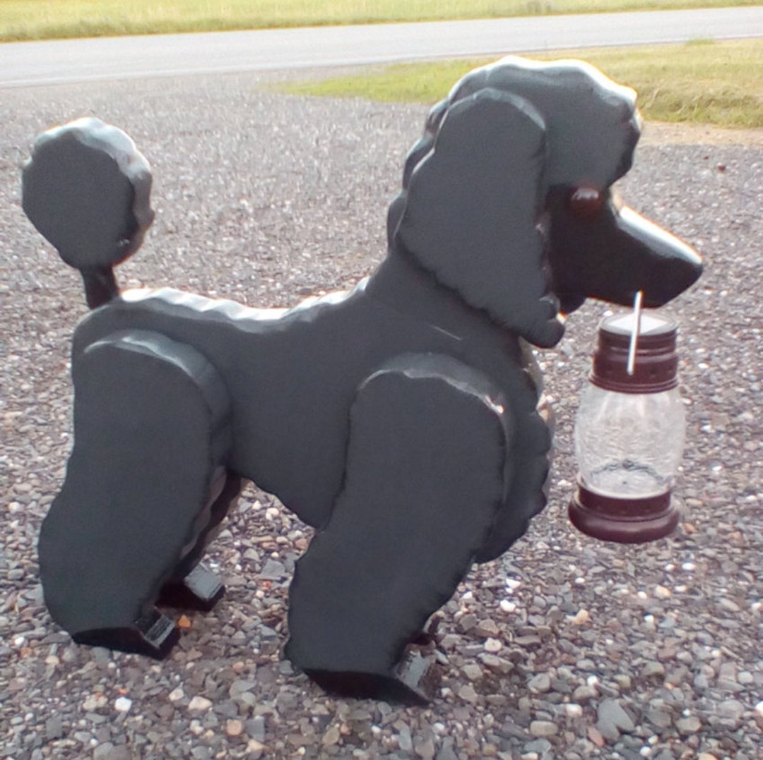 Poodle Dog Wooden Solar Light With Changing Light - Etsy