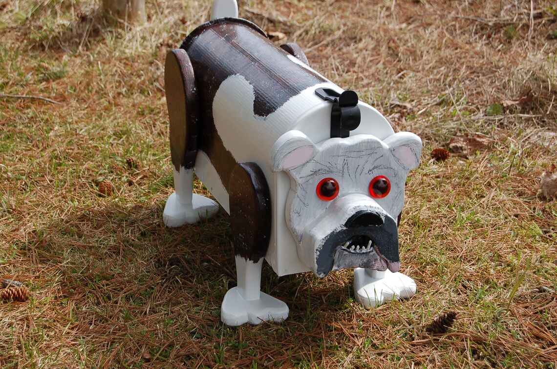 Bulldog puppy mail box Bulldog Mailbox pet lover gift | Etsy