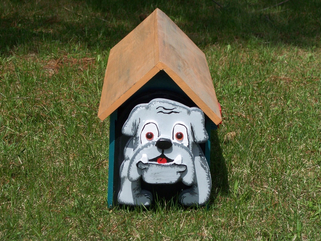 Bull Dog Mailbox Dog House Mail Box - Etsy