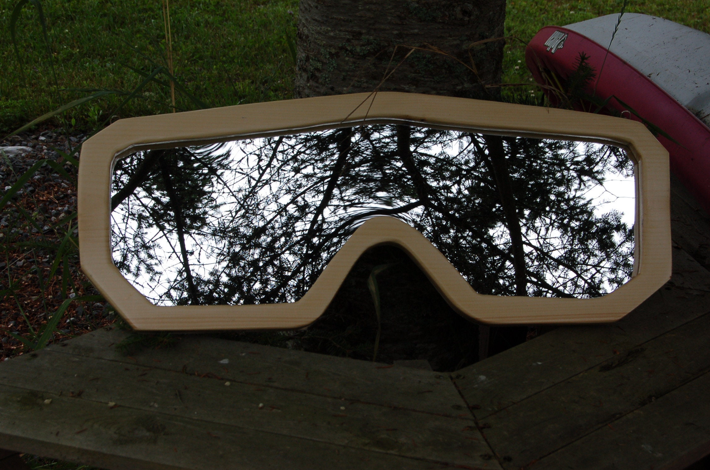 Snow Goggle Mirror Wall Hanging Sunglasses Mirror 30 X 12 X 1 - Etsy
