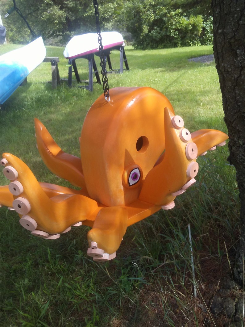 Octopus Bird House, Bird House Shaped as Octopus, Animal Shaped Bird ...