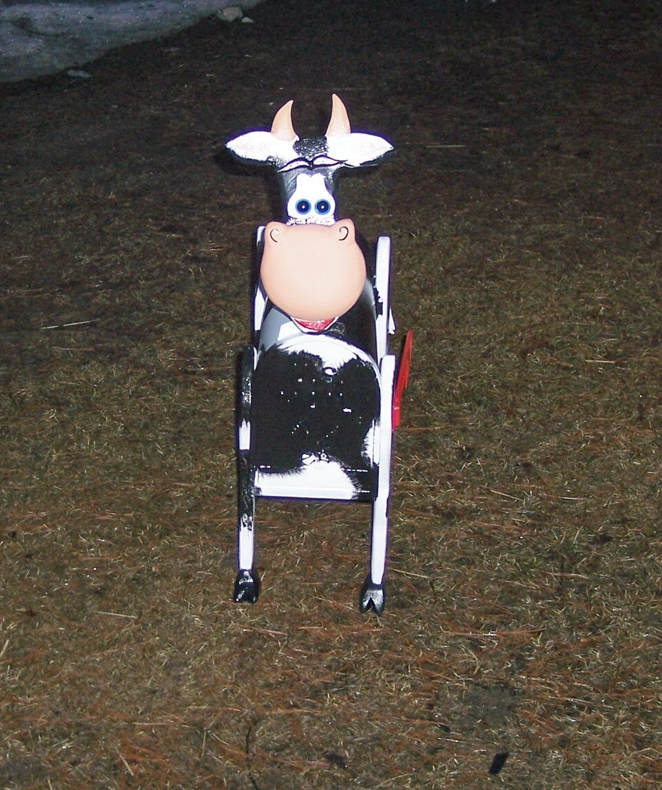 Cow Mailbox, Holstein Cow Mailbox, Bovine Mail Box, Custom Mailbox ...