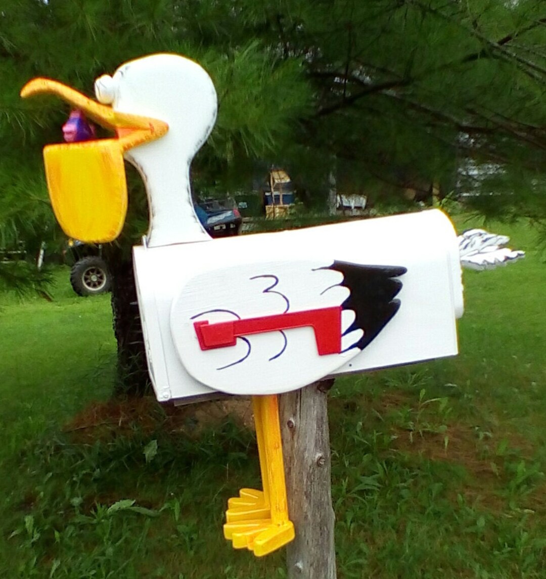 Pelican Wildlife Mailbox, Custom Mailbox, Animal Mailbox, Bird Mailbox ...