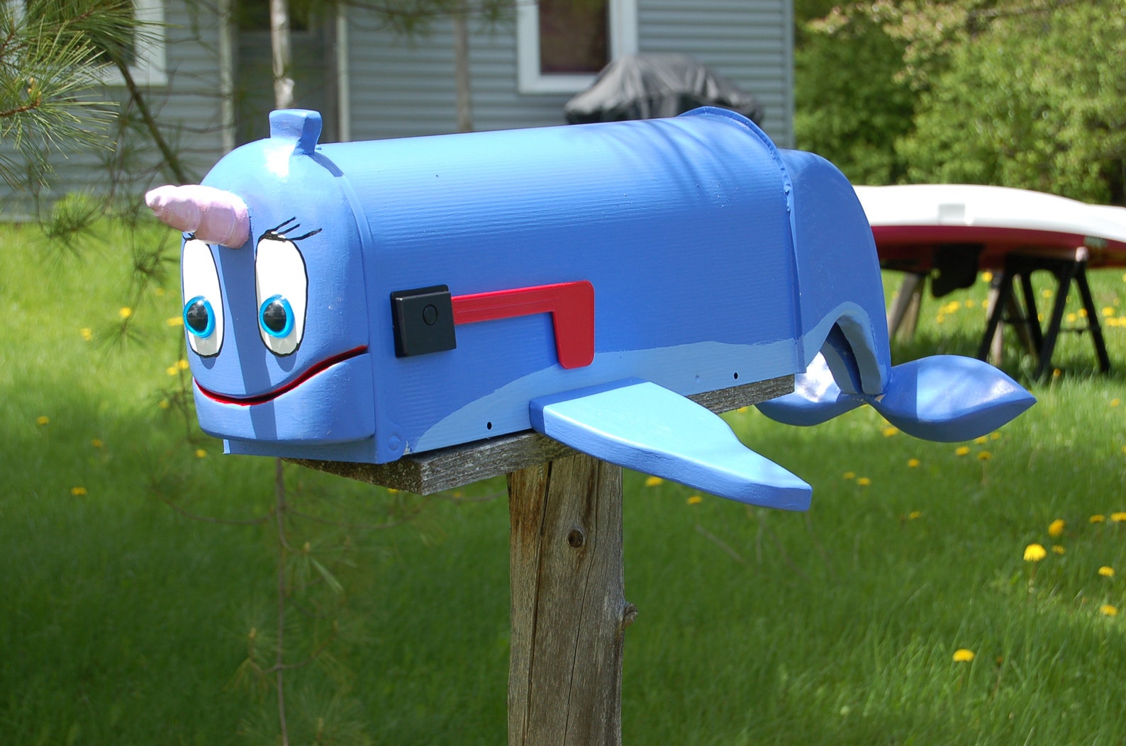 Narwhal Mail Box, Mystical Whale, Fish Mail Box, Water Life Mailbox ...