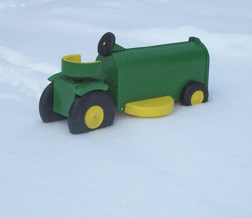 Custom Handmade Lawn Mower Tractor Mail Box With a Mower Deck - Etsy
