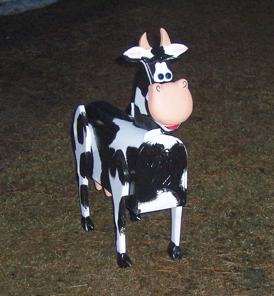 Cow Mailbox, Holstein Cow Mailbox, Bovine Mail Box, Custom Mailbox ...