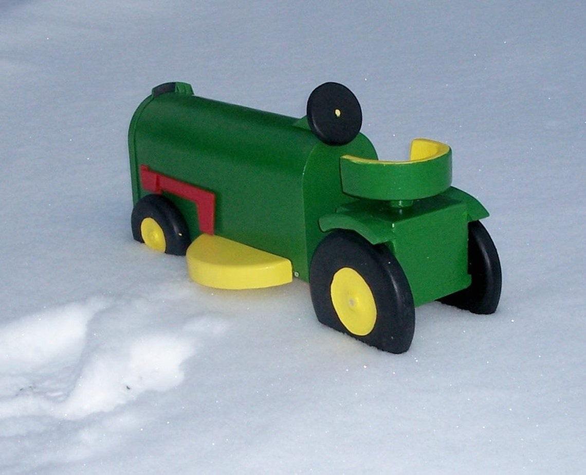 Custom Handmade Lawn Mower Tractor Mail Box With a Mower Deck - Etsy