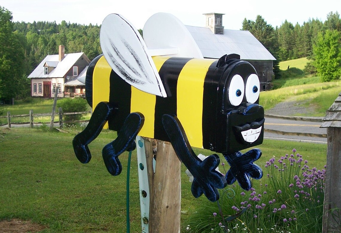 Bumble Bee Mailbox Bee Mailbox Bug Mailbox Animal Mailbox - Etsy