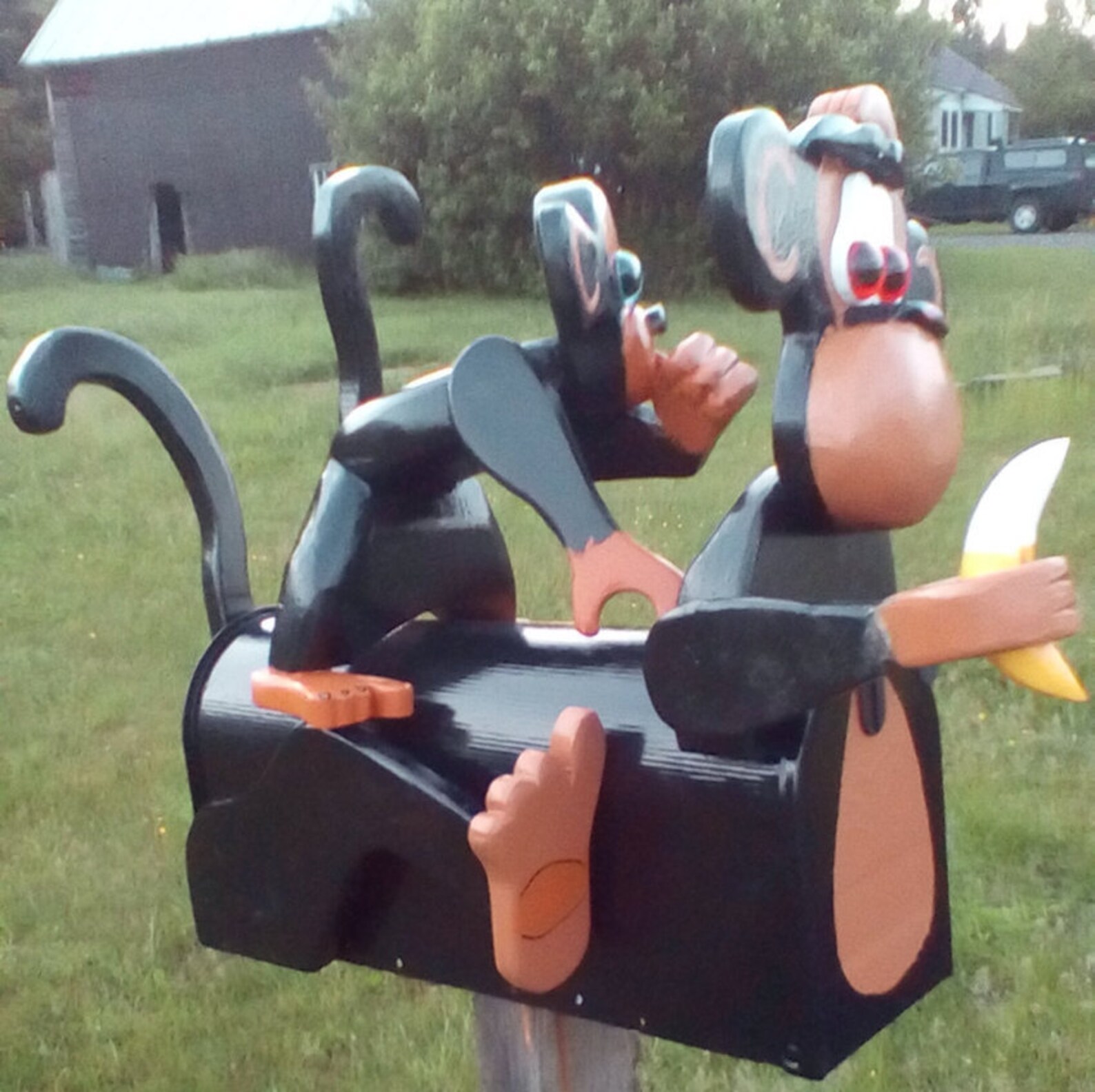 Monkey Mail Box Baby Monkey Mailbox Topper - Etsy