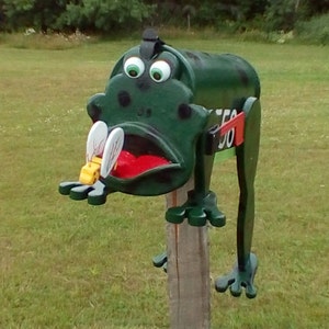 Leaping Frog Custom Wooden Mailbox - Etsy
