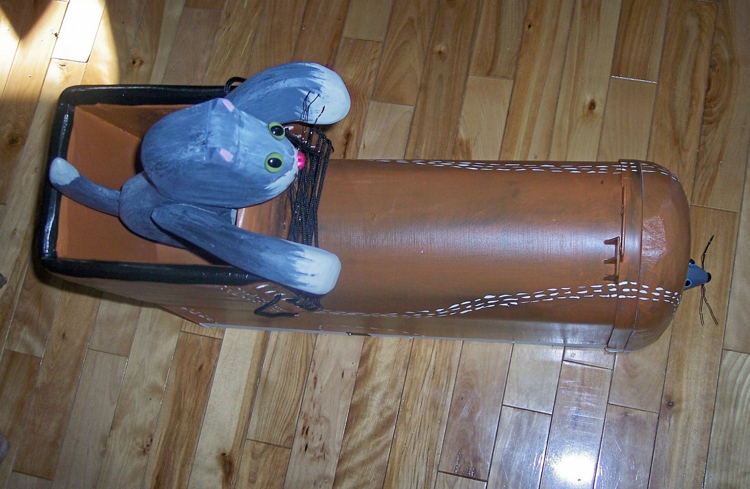 Cat and Mouse in Boot Custom Mailbox - With Real Boot Strings - Etsy