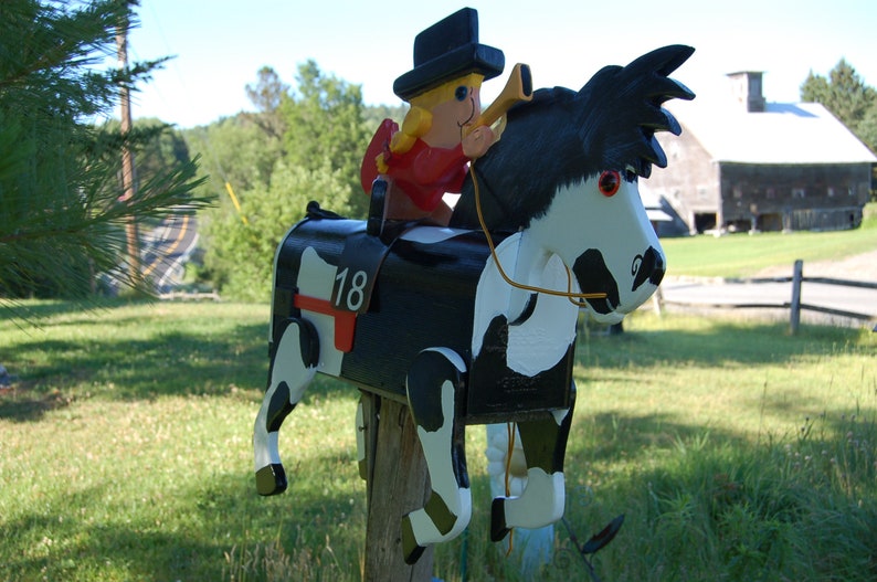 Race Horse Pony Mailbox Girl Rider and Pony Horse Mailbox - Etsy