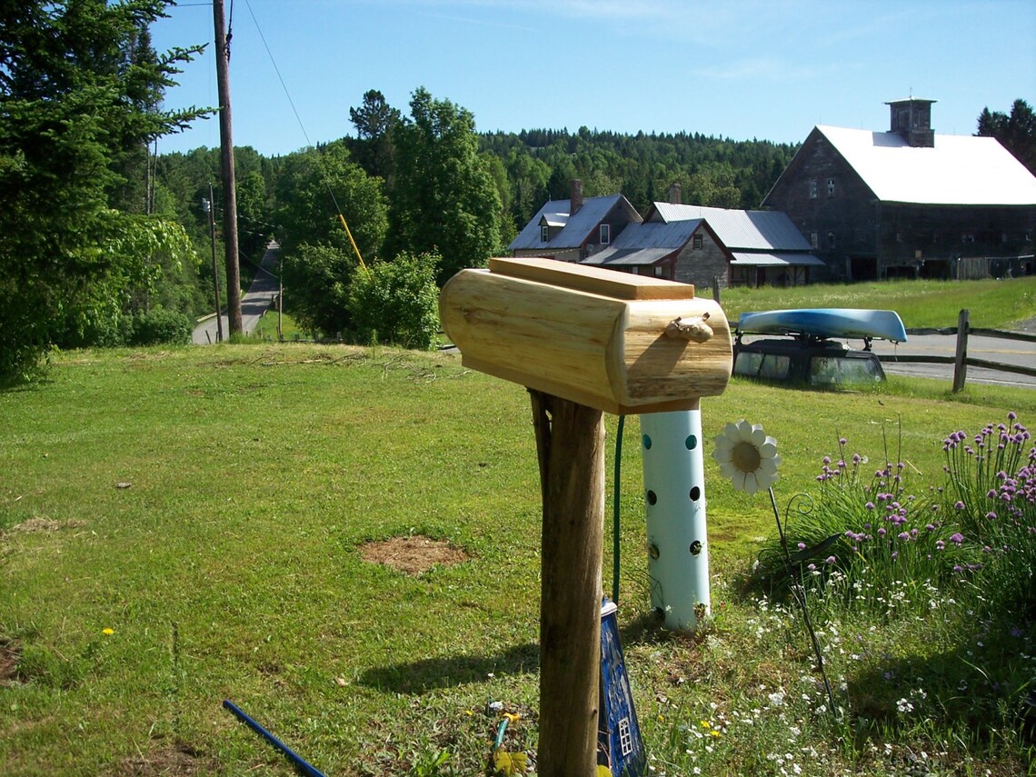 Mailbox of Your Choose With a Rustic Cedar Paper Box | Etsy