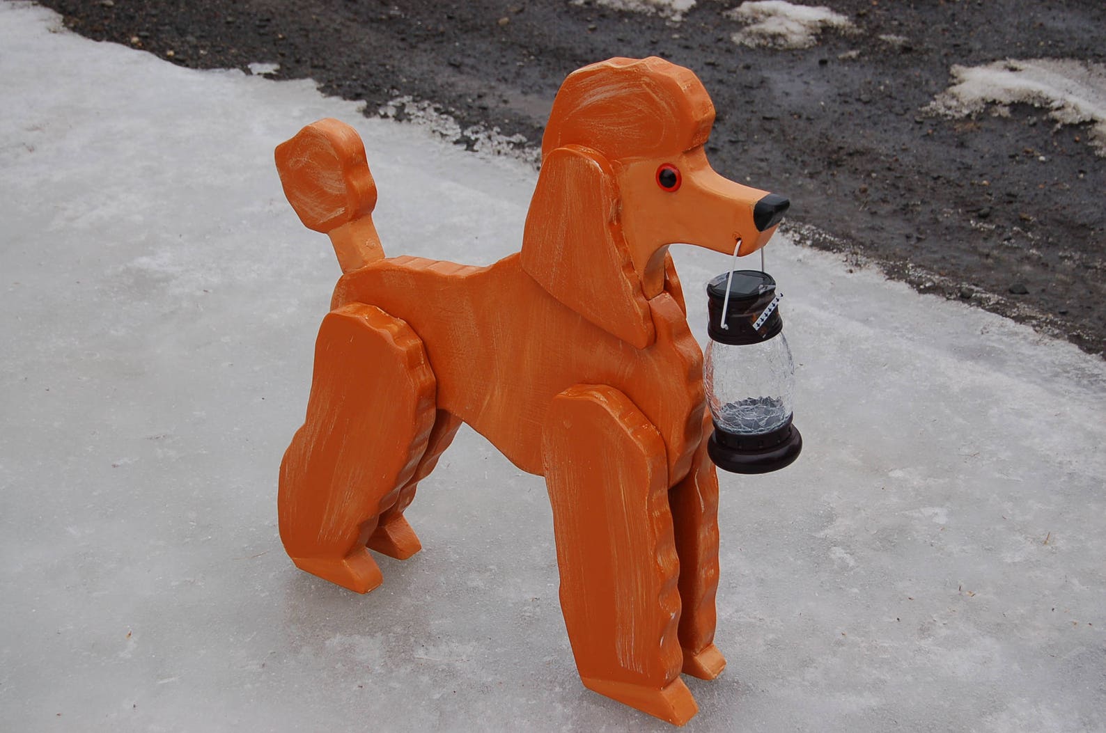 Poodle Dog Wooden Solar Light With Changing Light - Etsy
