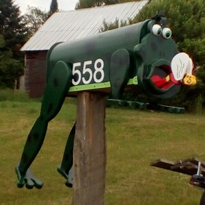 Leaping Frog Custom Wooden Mailbox - Etsy