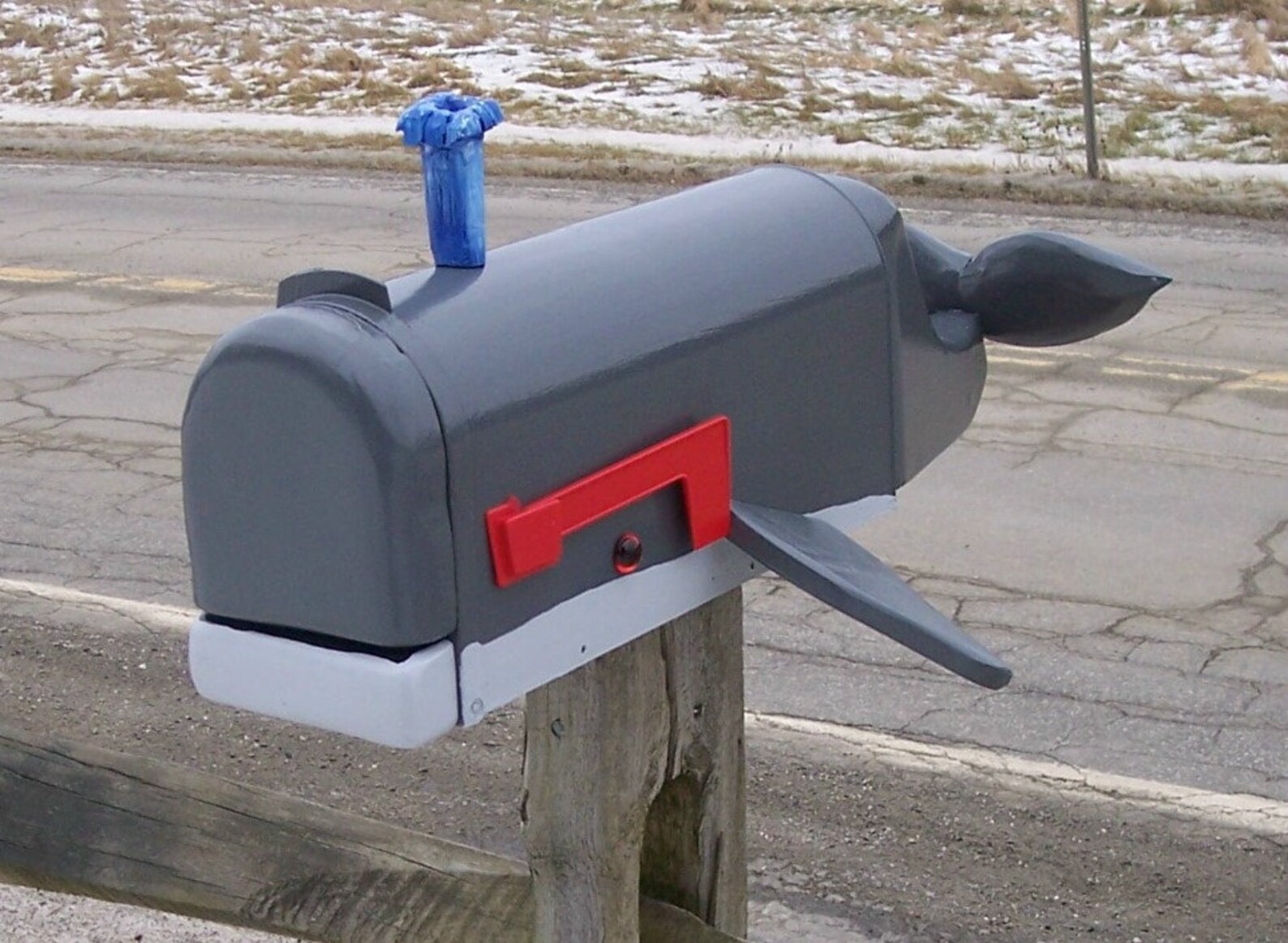 Sperm whale with blow hole fish custom mailbox whale mail box | Etsy