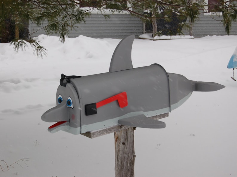Dolphin Mailbox. Fish Mail Box, Water Life Mailbox, - Etsy